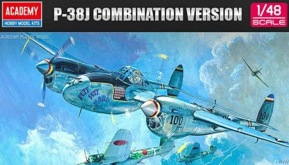 Academy AC12282 1/48 Сборная модель самолета P-38