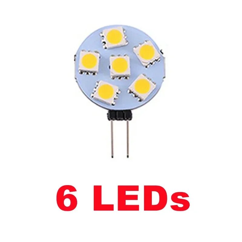 Свет 6 LEDs-1.2W Cold white 6500K 10 pcs package 12В 5Вт