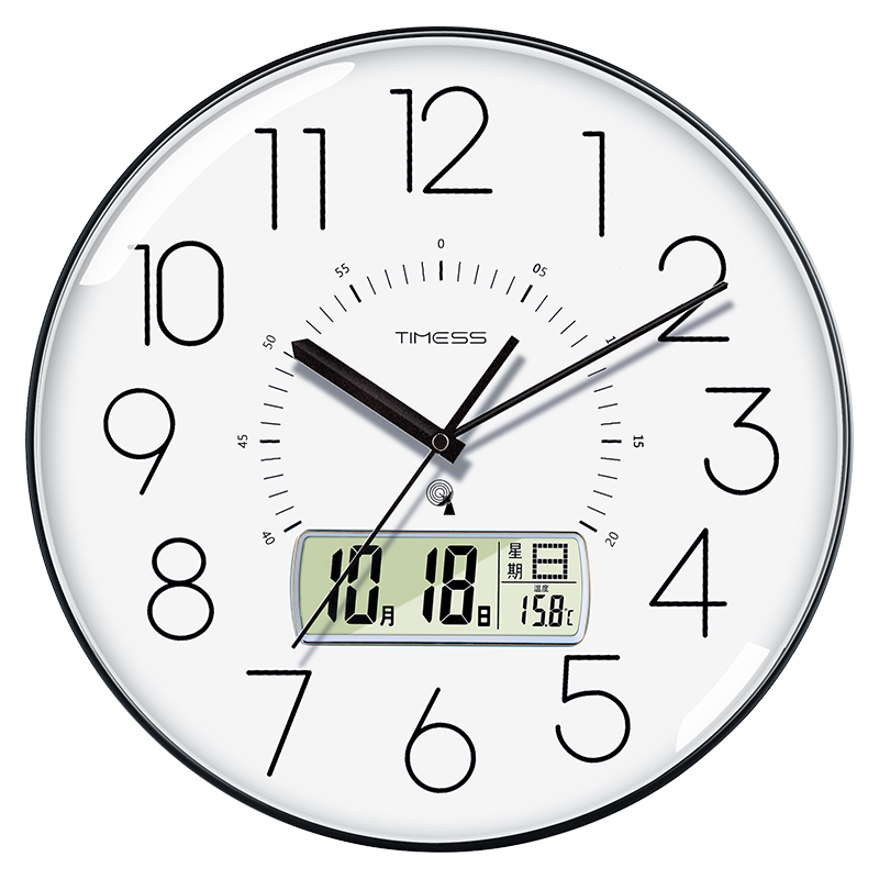 Современные настенные часы с радиосинхронизацией и вечным календарем, 30 см, скандинавский стиль для гостиной,