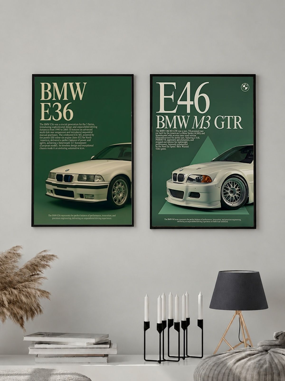 Набор Постеров / Плакатов Эстетика БМВ (BMW) 2 Листа А3