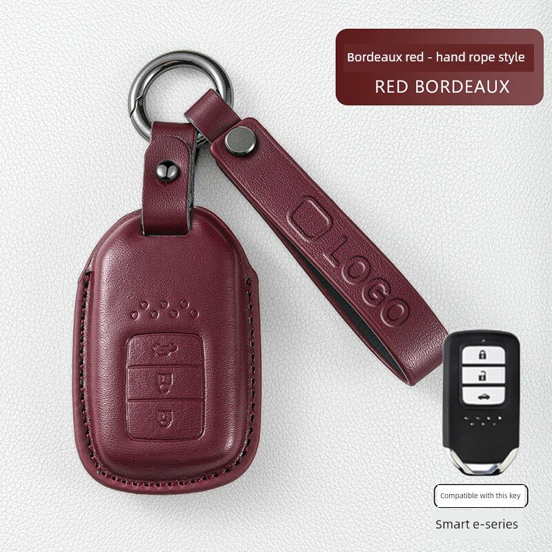 Бордовый держатель для ключей Honda с браслетом - высококачественное хранение ключей для Honda