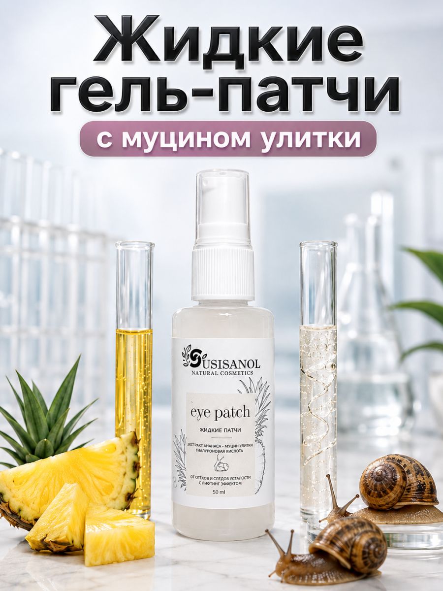 Жидкие патчи с экстрактом ананаса, муцином улитки и гиалуроновой кислотой