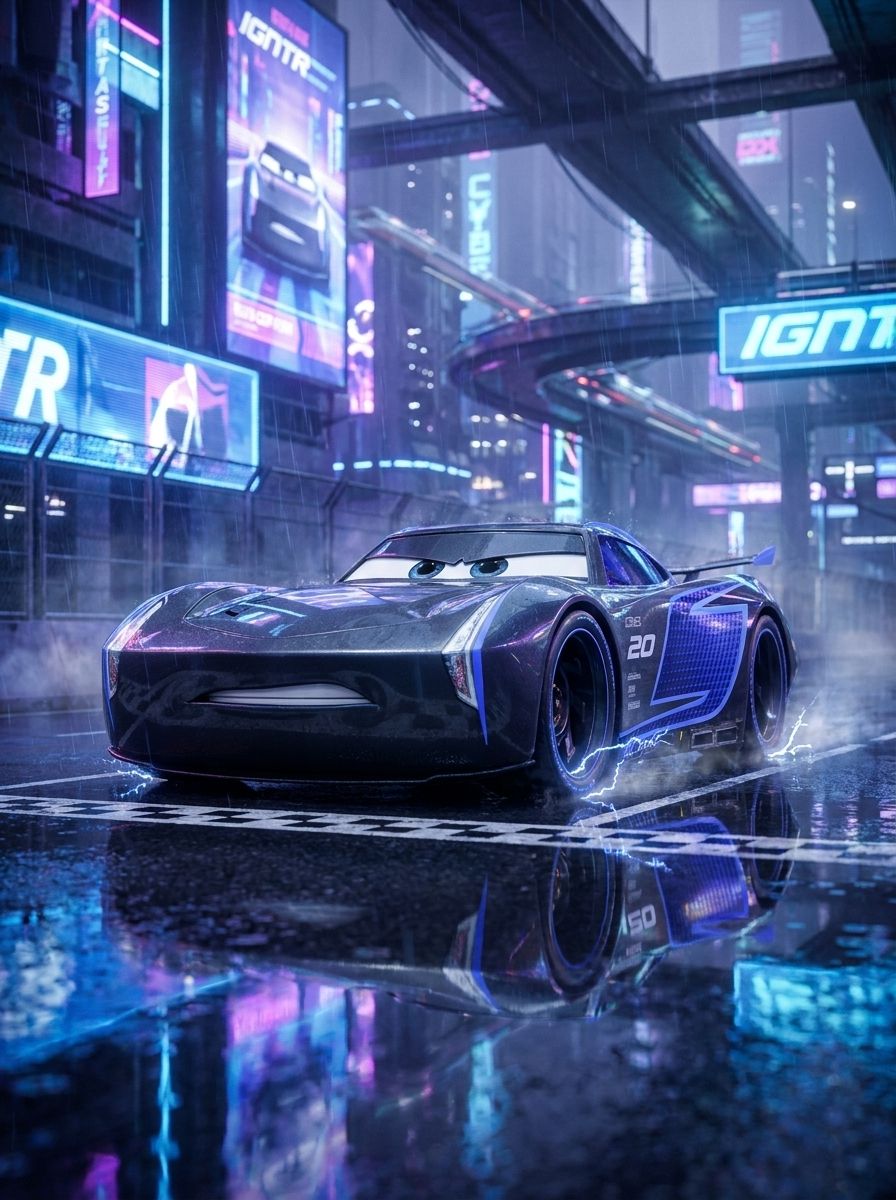 Металлическая машинка McQueen из мультфильма "Тачки" модель - Black Storm