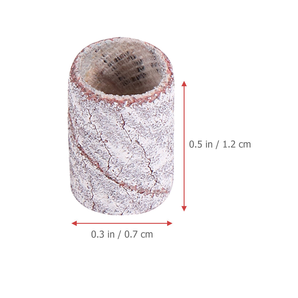 200 Штук Набор Абразивных Колец Для Маникюра И Педикюра Белый 1 2X0 6Cm