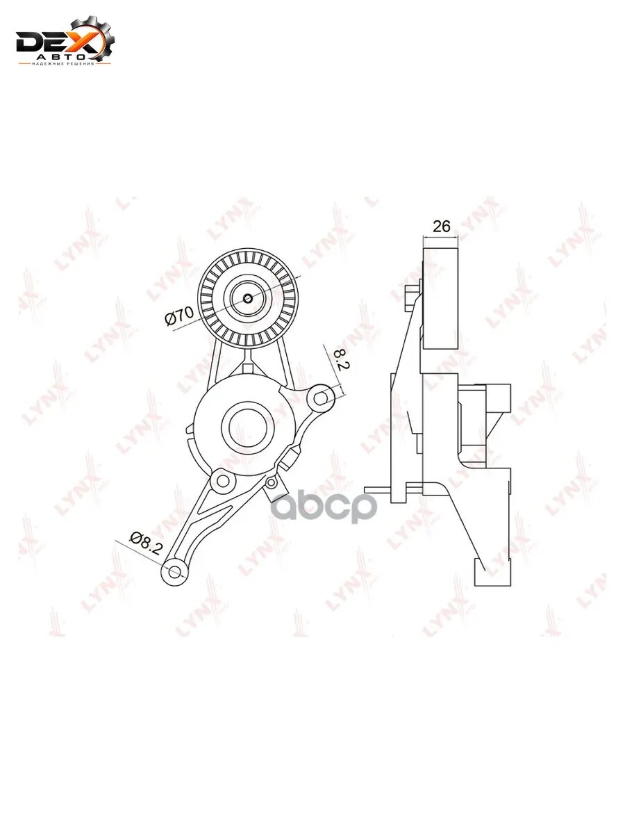PT-3041 Натяжитель с роликом / приводной PT3041 для Audi A3