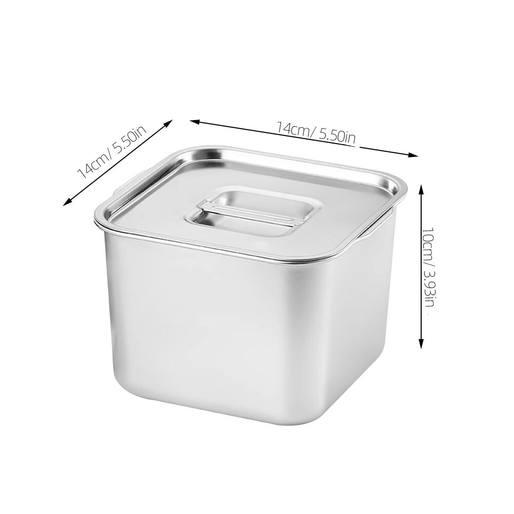 Контейнер Для Приправ Из Нержавеющей Стали С Крышкой 14X14X10 Cm