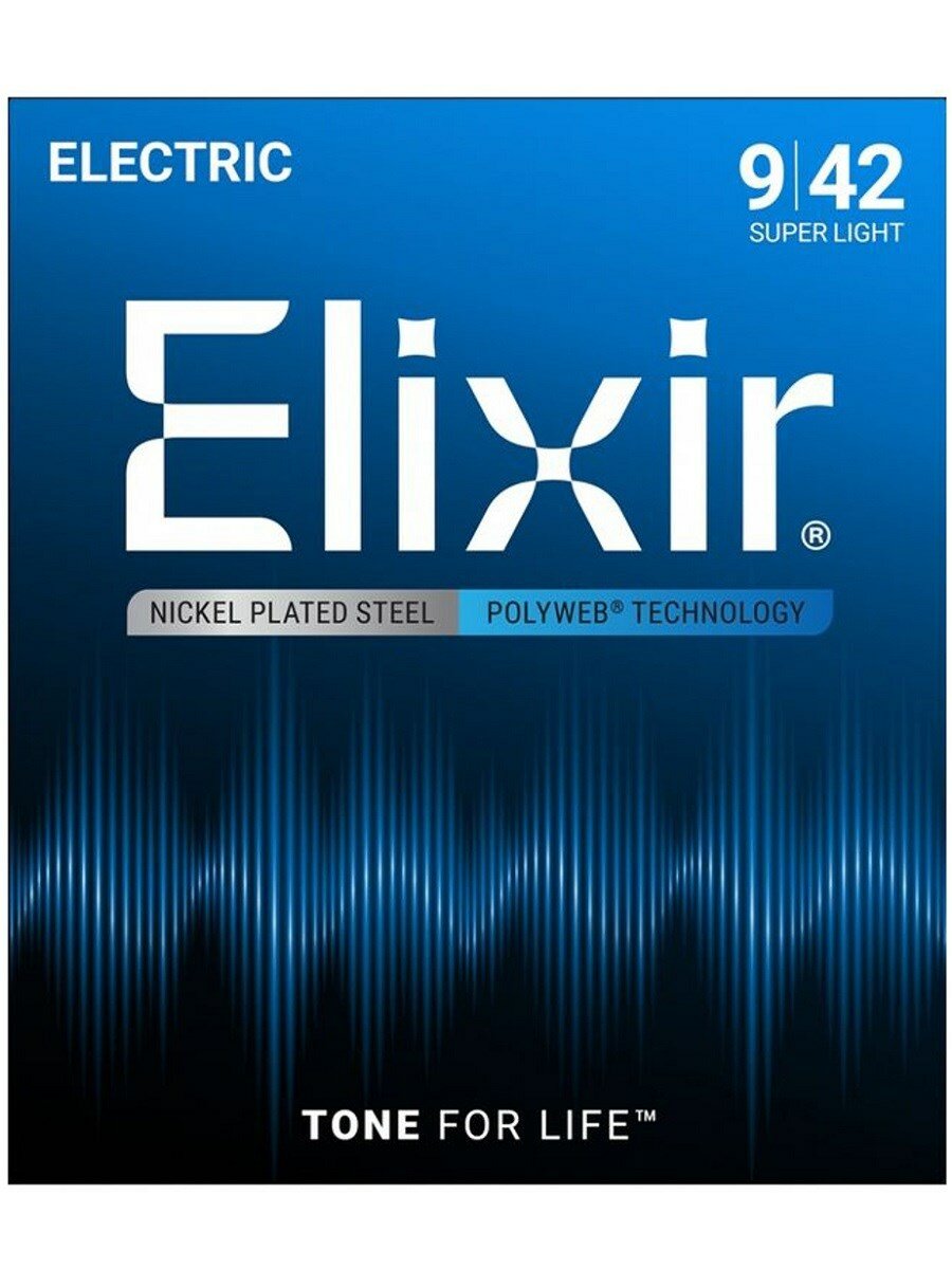 Струны для электрогитары Elixir 12000 POLYWEB 9-42