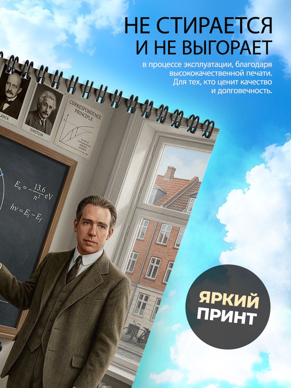 Блокнот А6 - Нильс Бор — фото 1