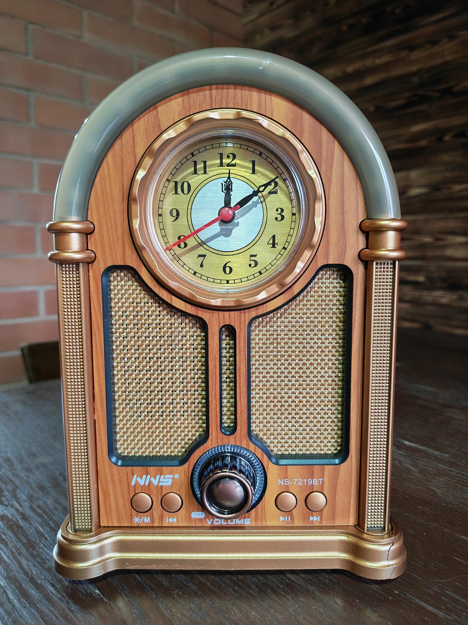 Радиоприемник с часами, MP3, Bluetooth, с аккумулятором NNS NS-7219BT