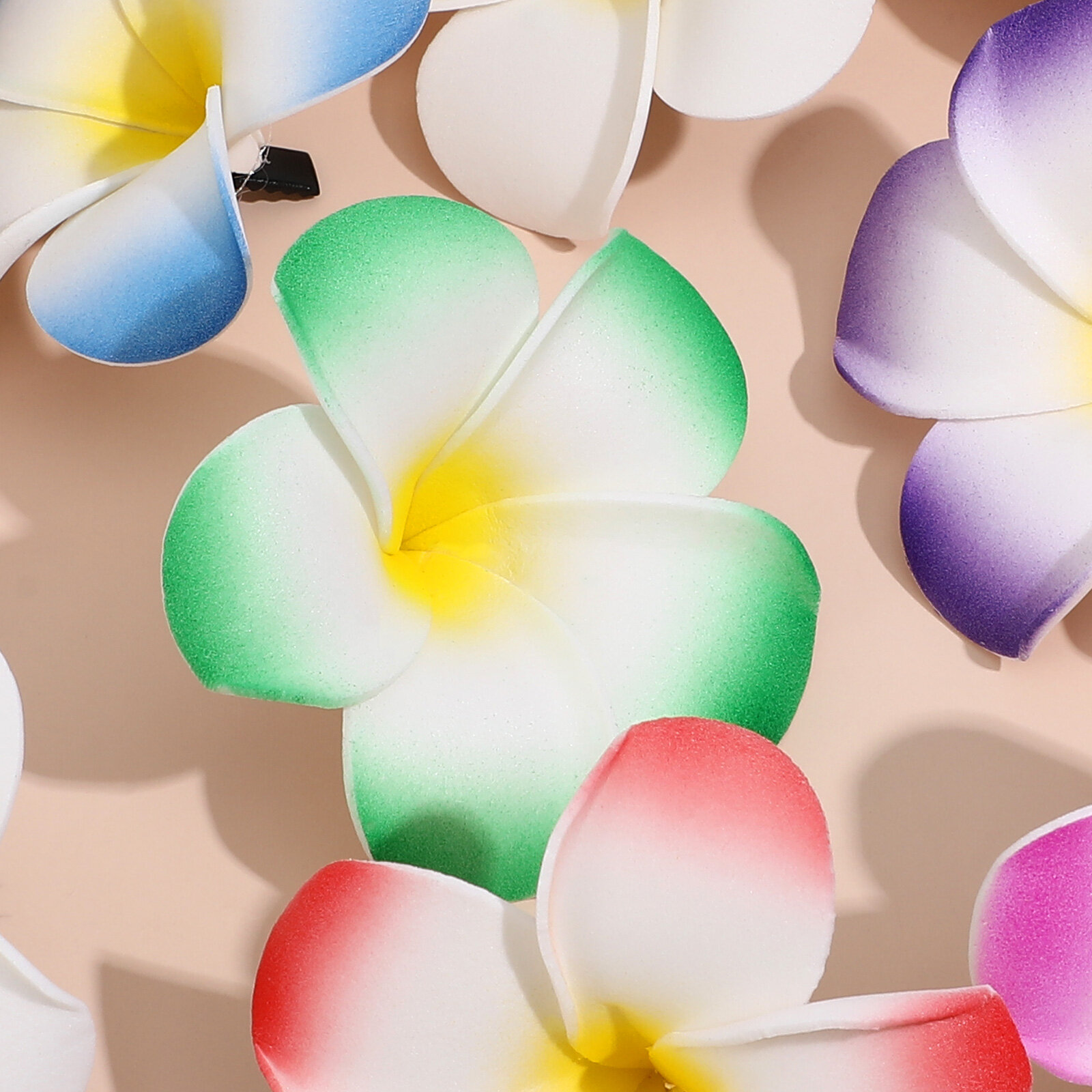 24 Штуки Цветочные Заколки Для Волос Plumeria Островные Аксессуары Для Женщин Девушек Размер 7x7 См