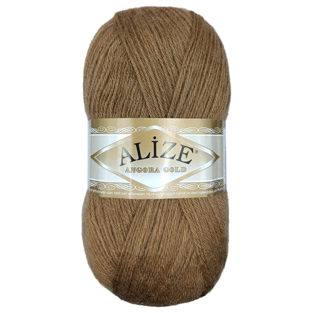 Пряжа для вязания Alize Angora gold 466 темно-бежевый 100 гр/550 м 20% шерсть, 80% акрил