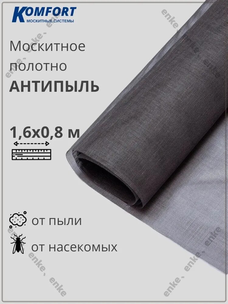Москитная сетка Антипыль Micro Mesh Полотно серое 1.6*0.8 м