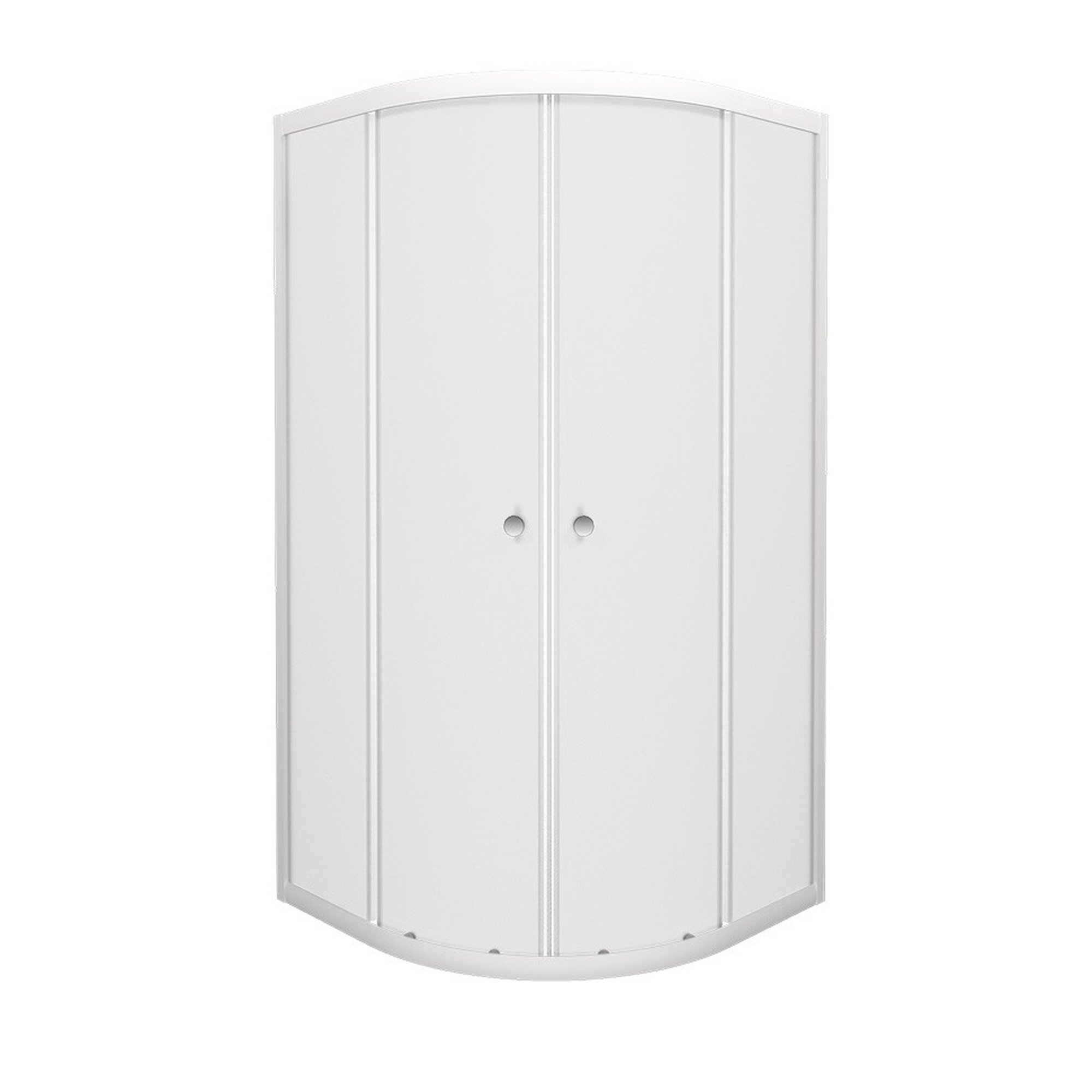 Душевая ширма Triton "Вельвет", 90x90 см, 2 места, белый, квадрат