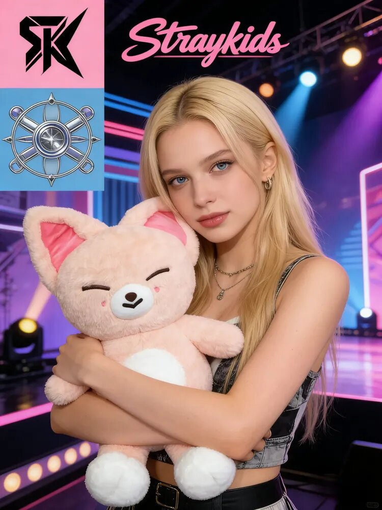 Мягкая игрушка SKZOO Stray Kids KARMA, кукла с одеждой и шляпа, мерч STAY