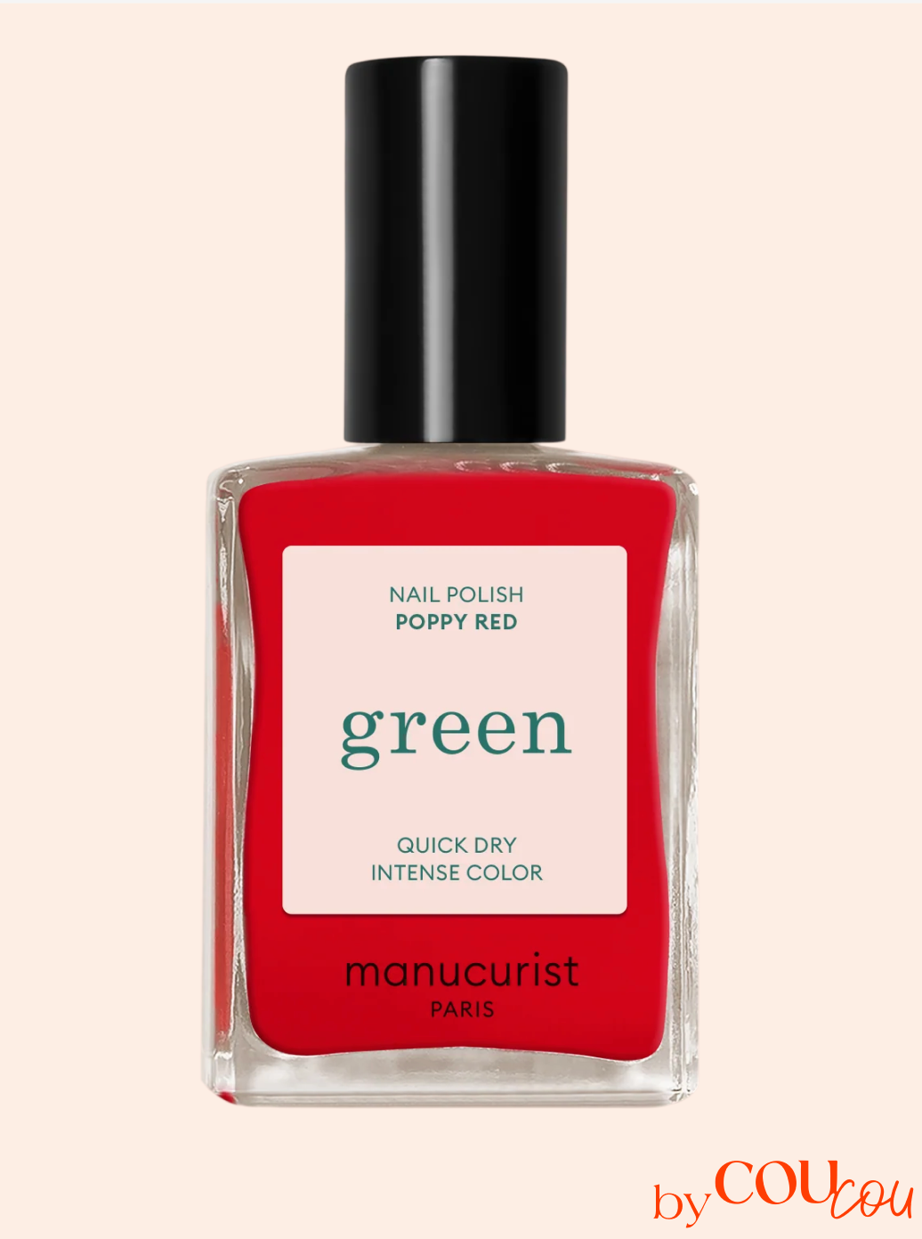 Лак для ногтей Manucurist Green Natural Nail Polish, оттенок Poppy Red, 15 мл (ярко-алый)