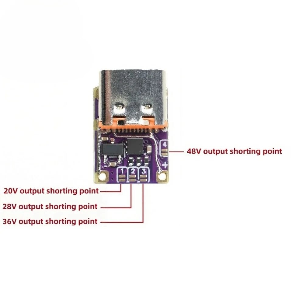 Модуль PD 3.0/3.1/QC3.0, 20V/28V/36V/48V, High-voltage