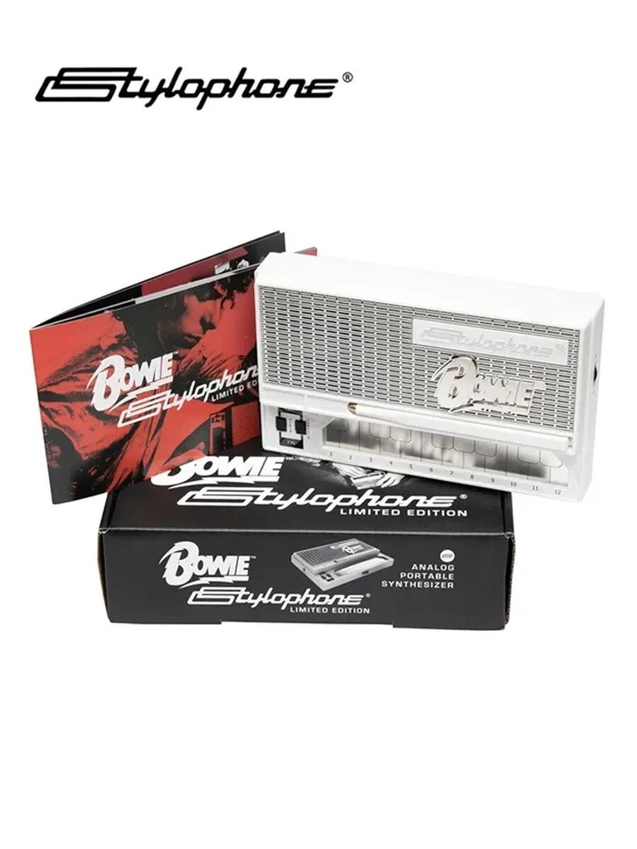 Bowie Stylophone Аналоговый синтезатор Dubreq Stylophone S1, Белая ограниченная серия