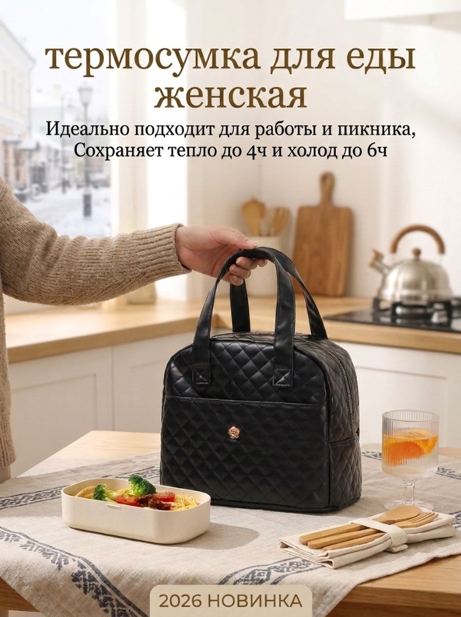 Сумка-термоконтейнер для обеда с алюминиевым покрытием, холодильник для еды на работу/учебу
