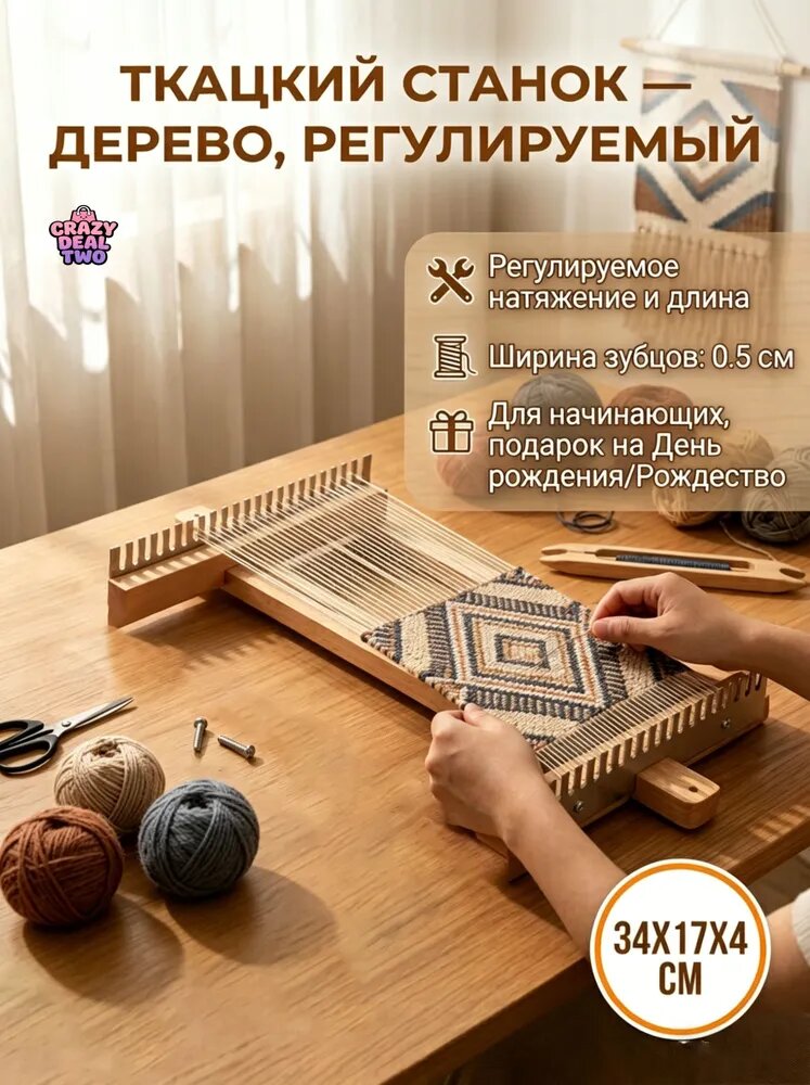 Ткацкий станок для гобеленов, Сделай сам, ручное вязание, начинающие, подарки на день рождения, Рождество