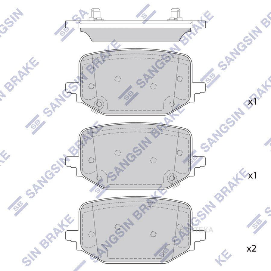 Колодки торм. диск. задн. FORD Explorer 20-22 LINCOLN AVLATOR 20-2 SANGSIN BRAKE SP4433