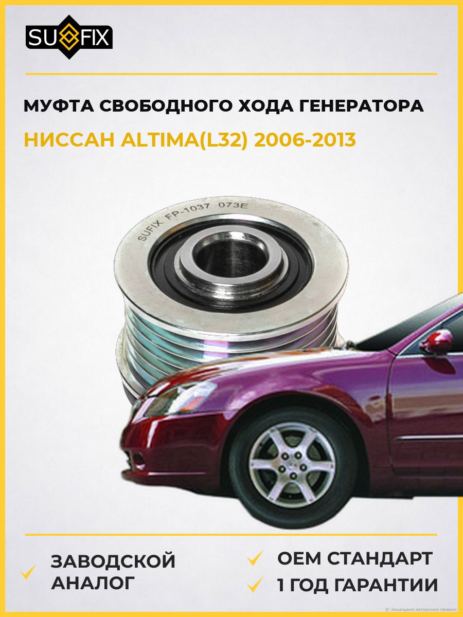 Муфта свободного хода генератора SUFIX FP1037 Ниссан Альтима Nissan Altima L32 2006-2013