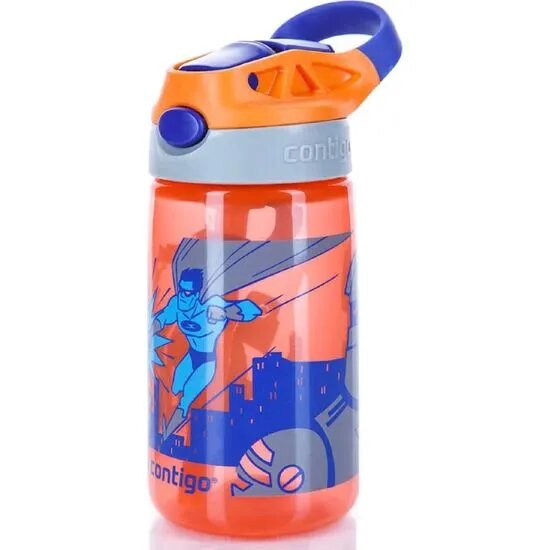 Детская бутылка для воды Contigo Gizmo Flip Jungle Autospout, 420 мл, зеленая