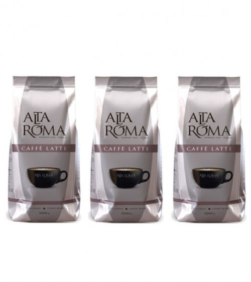 Alta Roma Кофе Caffe Latte в зернах, 1 кг, 3 упаковки