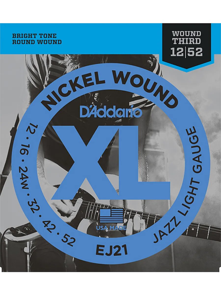 EJ21 XL NICKEL WOUND Струны для электрогитары Jazz Light 12-