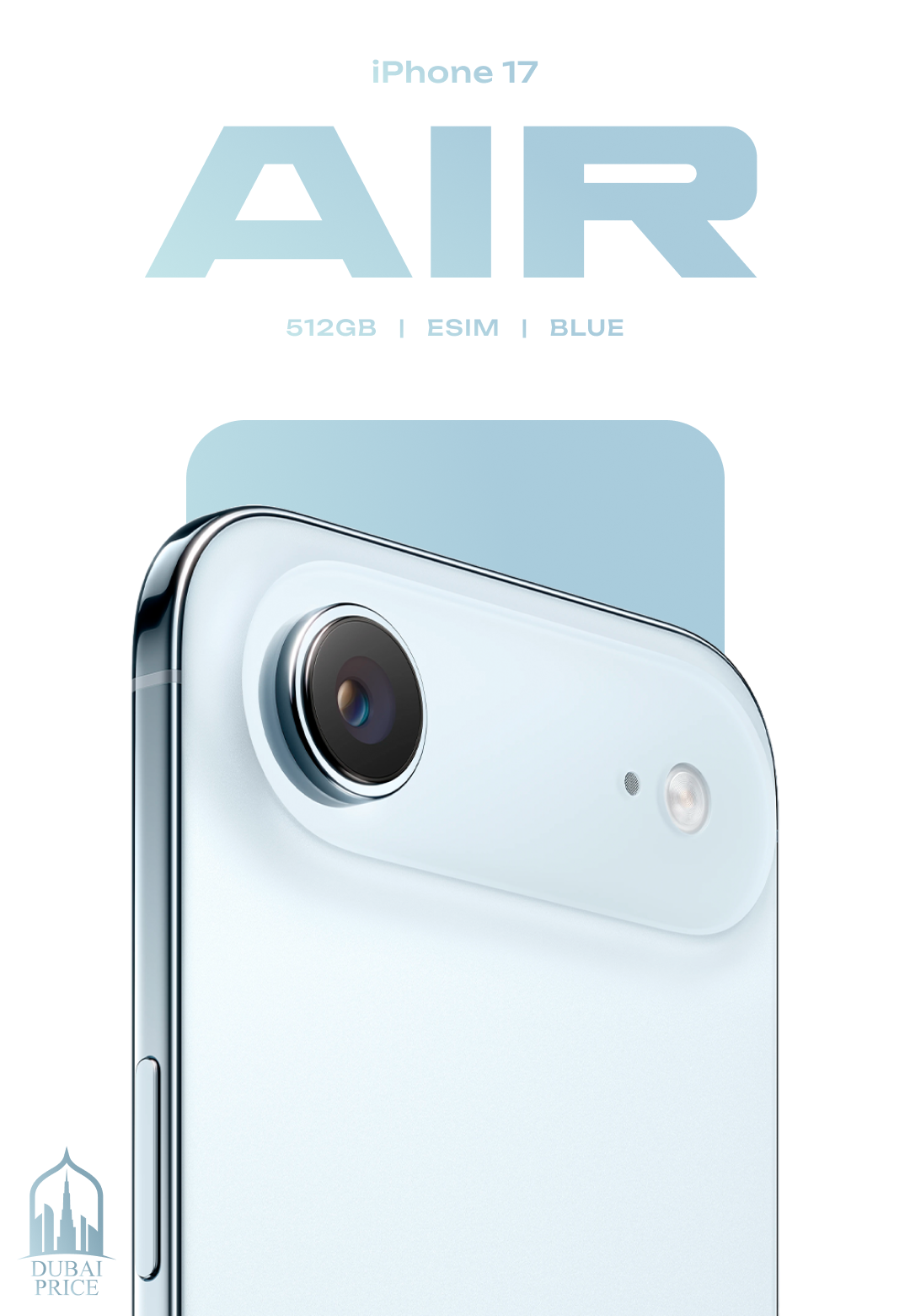 Смартфон Apple iPhone 17 Air 1 SIM 512 ГБ памяти, Blue/Синий NEW
