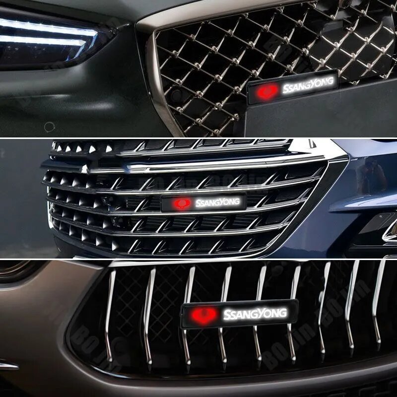 SsangYong/Ссангйонг LED Светодиодный декоративный значок на решетку радиатора авто