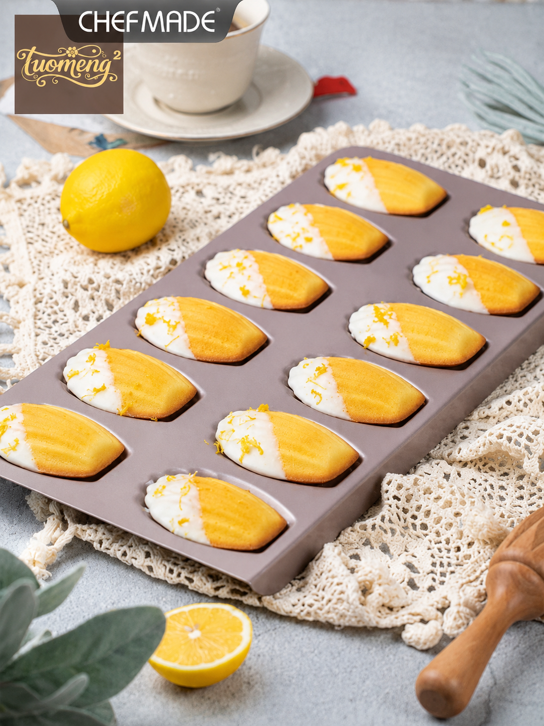 CHEFMADE Форма для выпечки, Прямоугольная, 19.3 см x 39.9 см, 12 шт