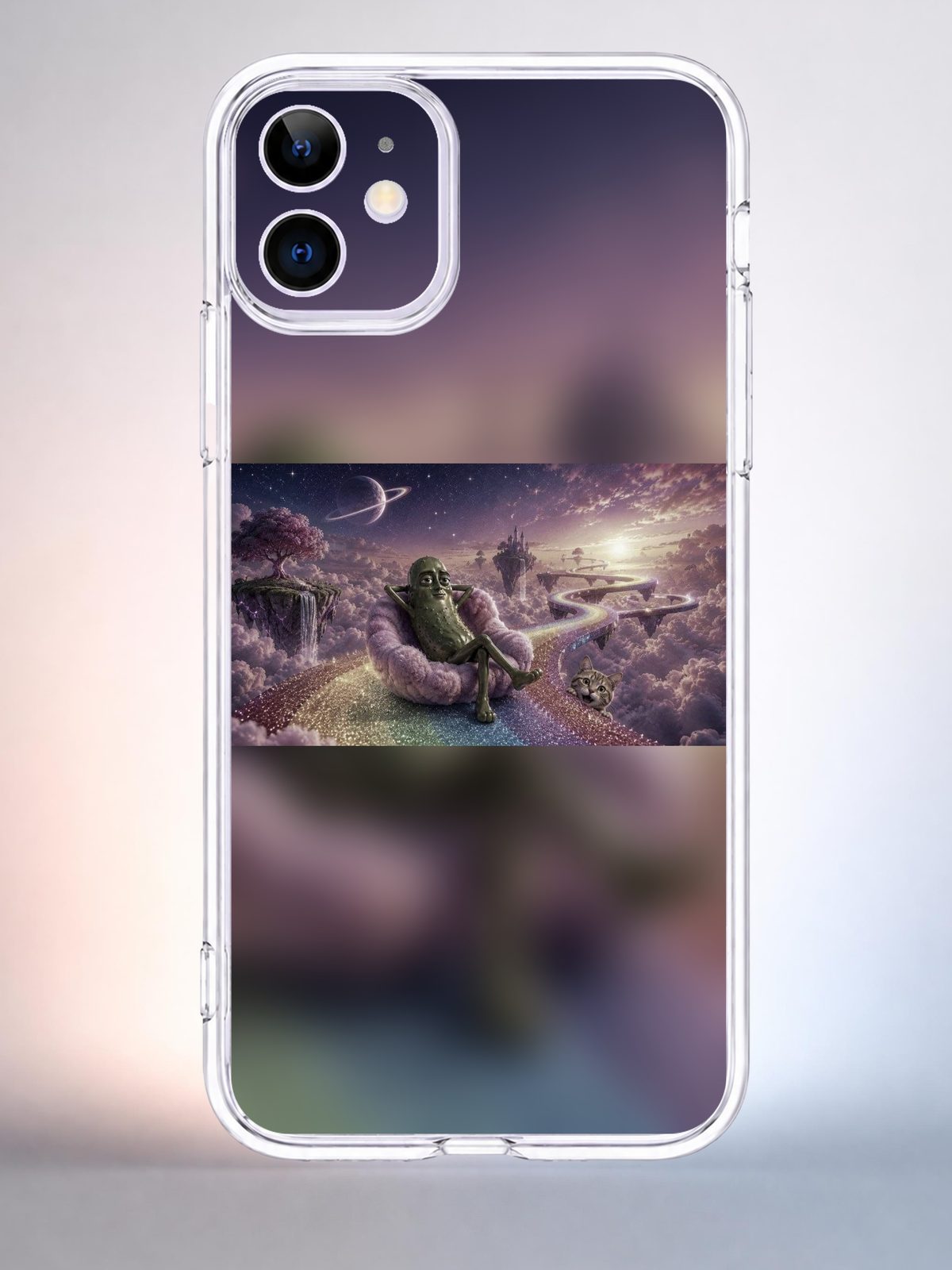 Чехол iPhone 11 Фантастический пейзаж Y2K Indie Sleaze