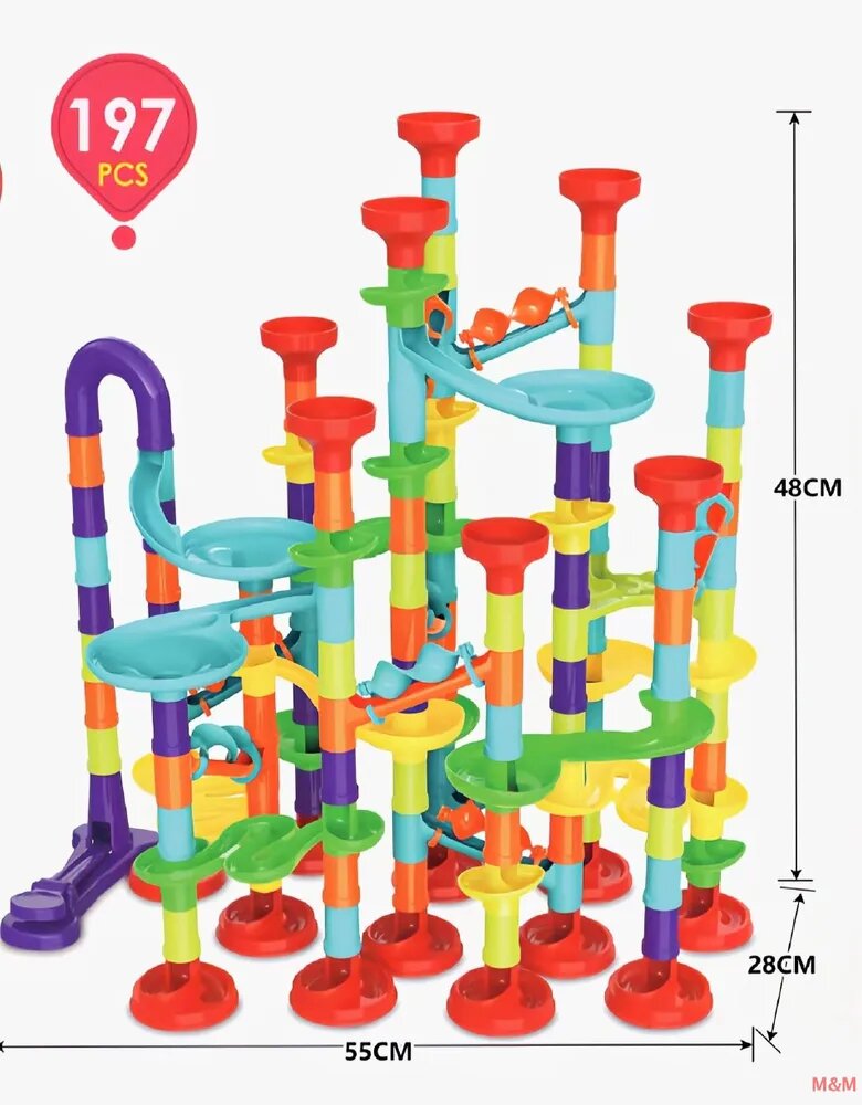 Конструктор Весёлые горки Marble Run M&M, 197 элементов