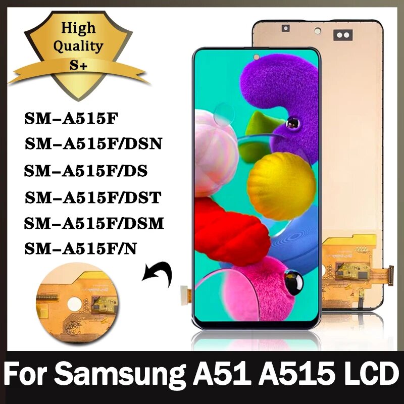ЖК-дисплей для Samsung A51 A515, ЖК-дисплей A515F/DS A515FD A515, ЖК-дисплей, сенсорный LCD No Frame