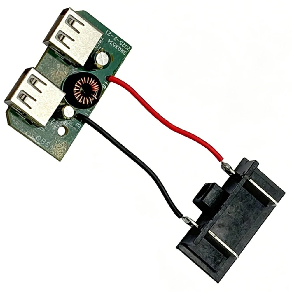 Двойное USB-зарядное устройство 5В для мобильных устройств, адаптер для зарядки аккумуляторов, красный плюсовой и черный минусовой клеммы