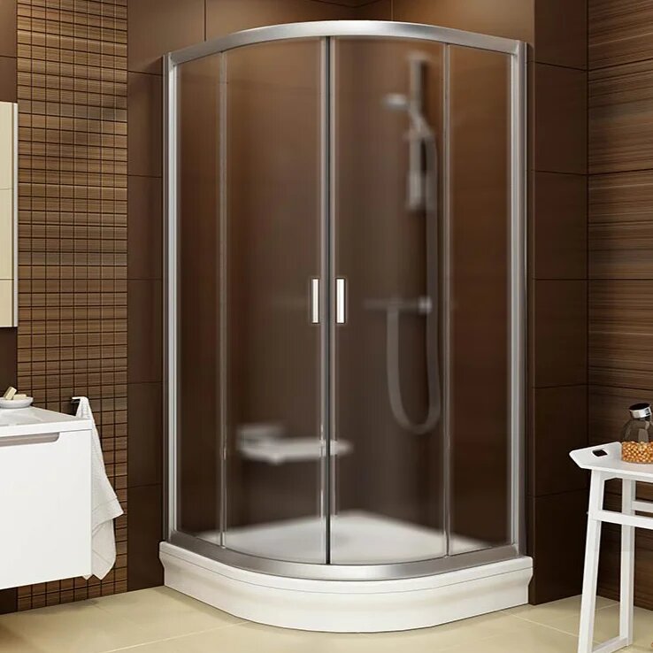 Душевой уголок Ravak Blix BLCP4-90 без поддона, стеклянный, 90x90, с профилем сатин, с матовым стеклом, раздвижной