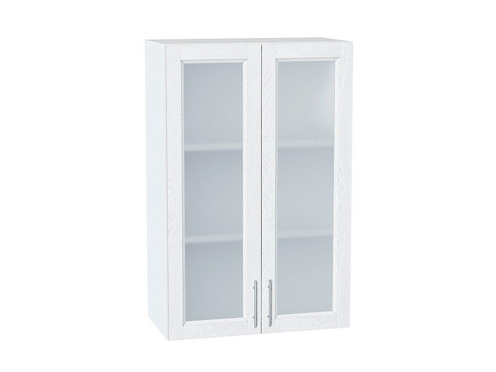 VVT Шкаф верхний с 2-мя остекленными дверцами Сканди Белый, White Softwood, 920, 600 В*Ш*Г 920*600*320, фасад МДФ/Стекло White Softwood, корпус Белый White Softwood