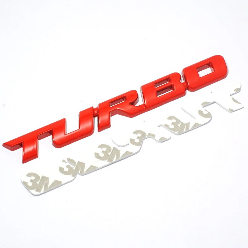 Красная 3D наклейка TURBO для авто Ford