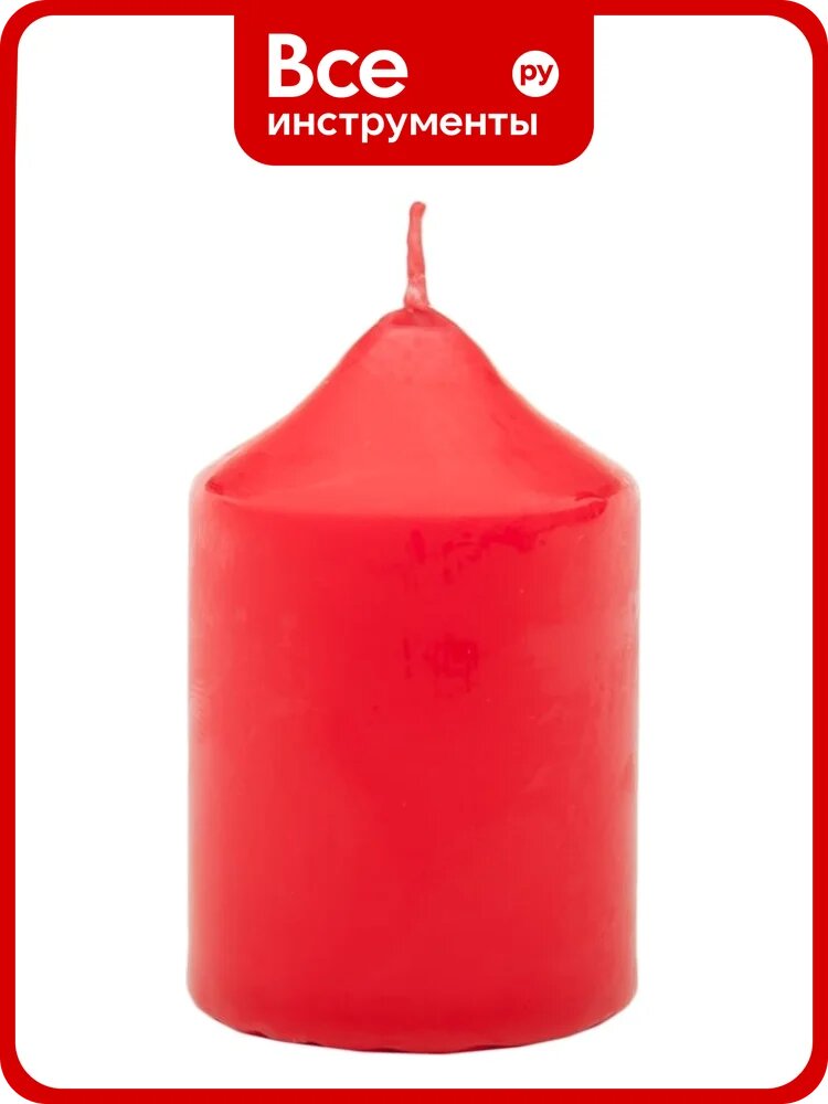 Свеча Антей Candle бочонок 40x60 мм, цвет: красный 5070933