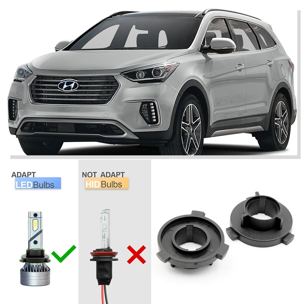 2 шт, адаптер для передней фары Hyundai Santa Fe i30 2021 + i40 Kona Kia Ceed 2pcs Retainer Cilps