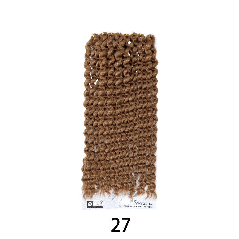 Синтетический парик для плетения 8X Italian Curls, длинные кудри, цвет 27 Золотисто-коричневый