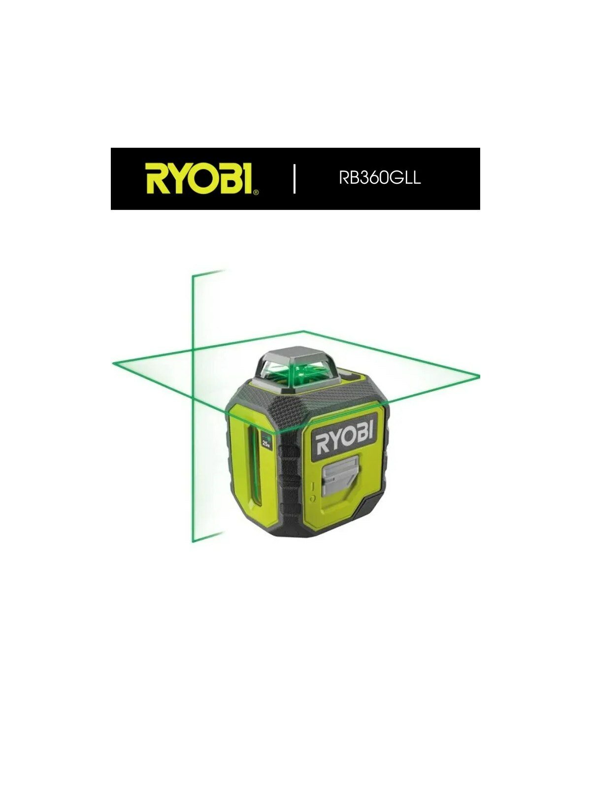 Лазерный нивелир Ryobi RB360GLL 360 Зеленый луч арт. 5133005310