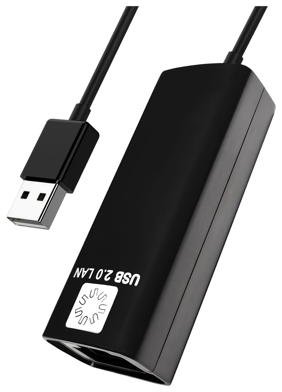 Сетевая карта 5bites USB2.0, RJ45 100мегабит, черный, 10см UA2-45-02BK