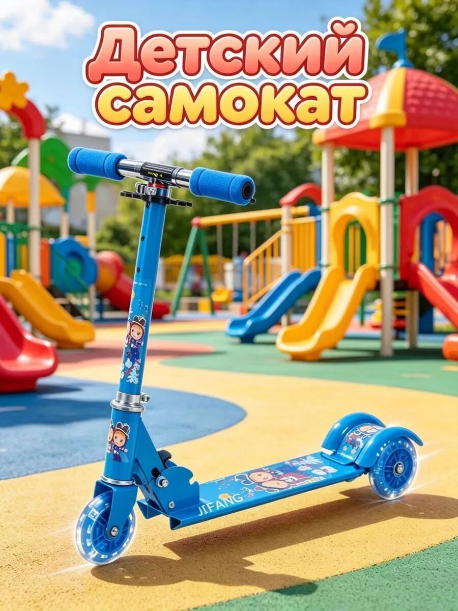Детский самокат, прочный, из железа