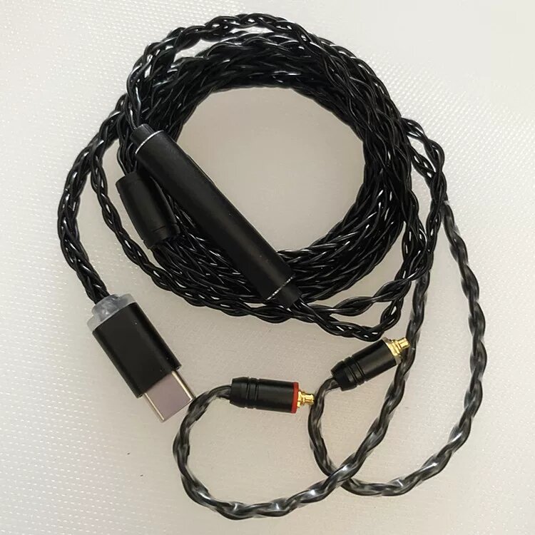 Type-C с микрофоном и декодером 8-жильный OCC медный кабель для наушников для Shure SE215