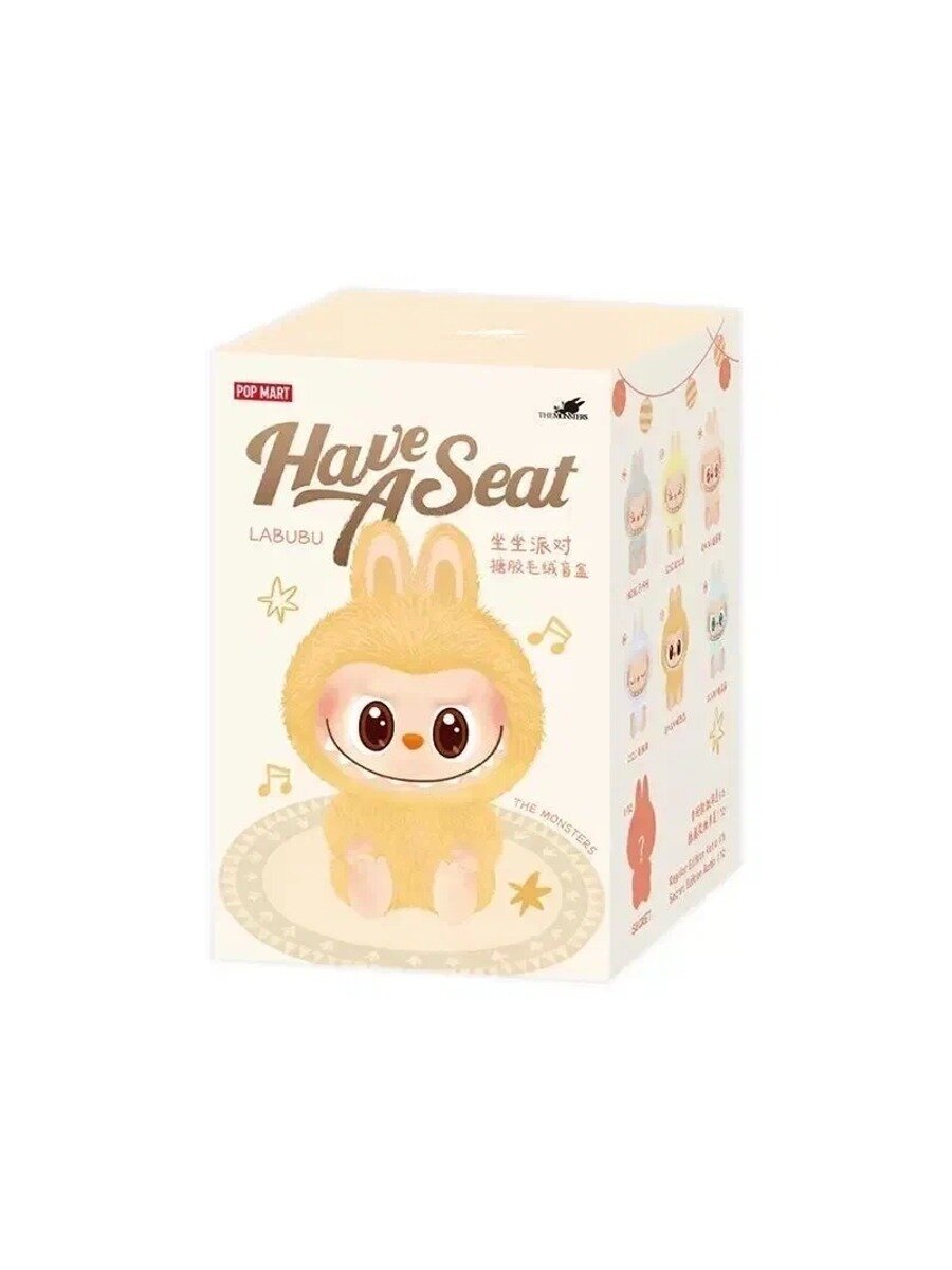 POP MART - Коллекция LABUBU THE MONSTERS Have a Seat Vinyl Plush Слепая коробка 1 шт