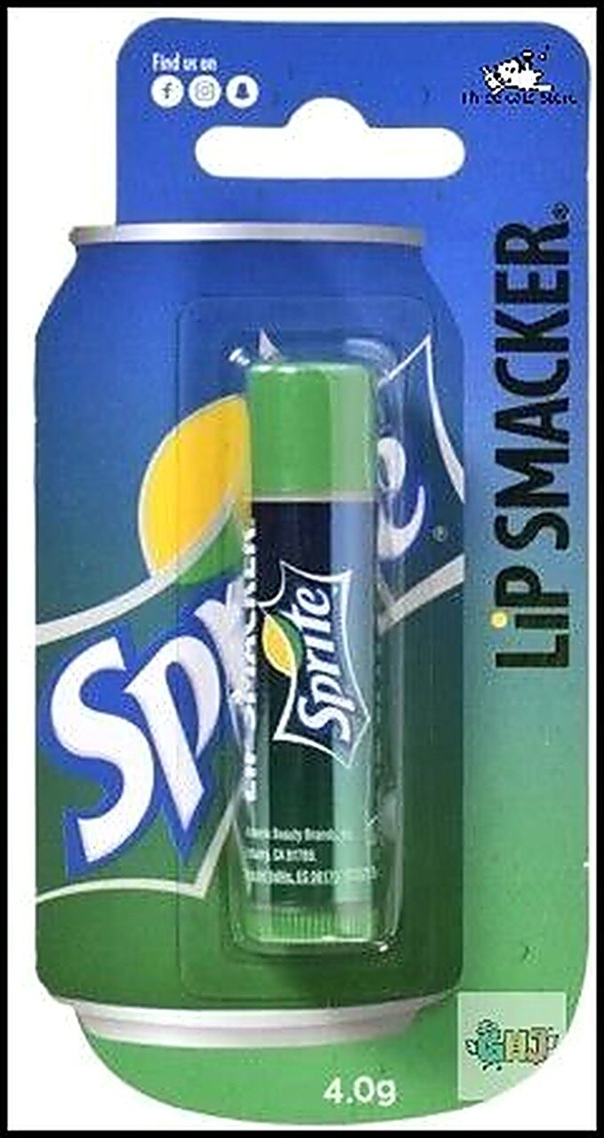 Бальзам для губ Lip Smacker Sprite, увлажняющий крем с вкусом спрайта, компактный уход за сухими губами, 24 месяца после открытия
