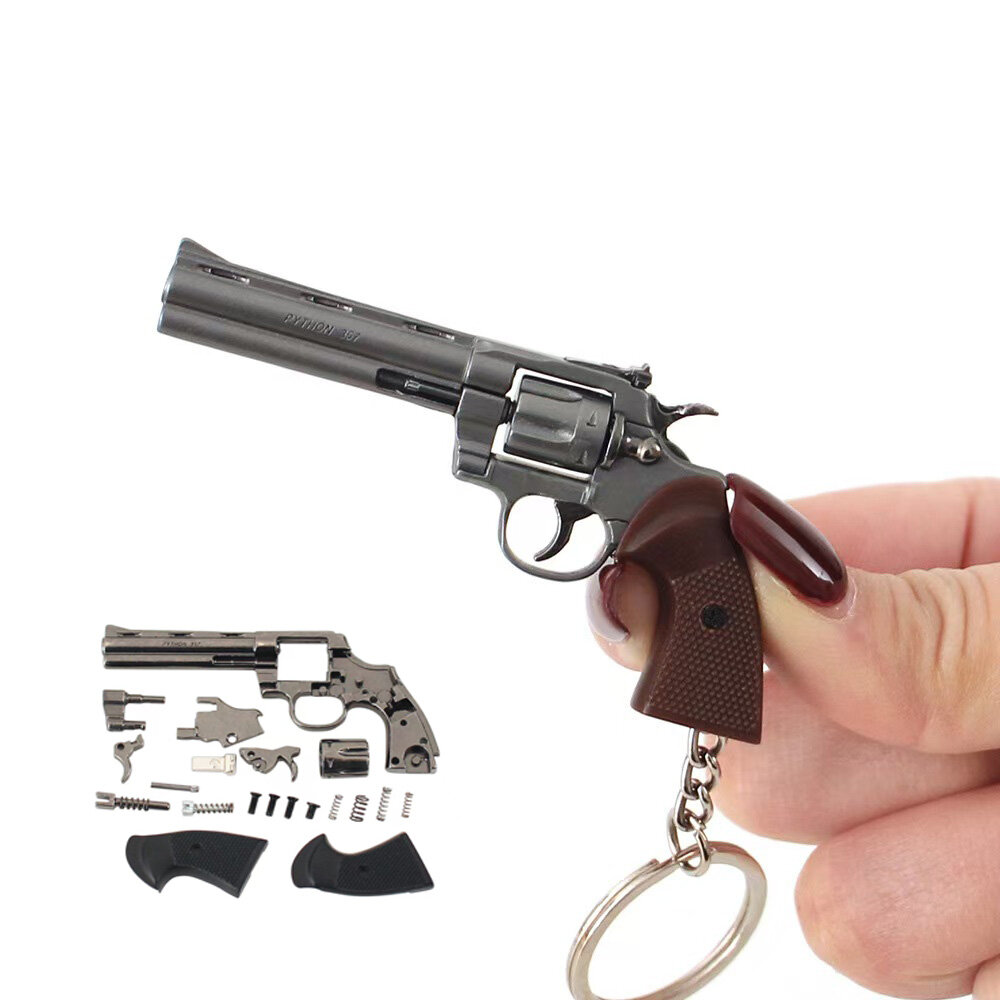 Мини‑модель револьвера Colt Python .357, сплав, 7 см, разборная, брелок‑сувенир