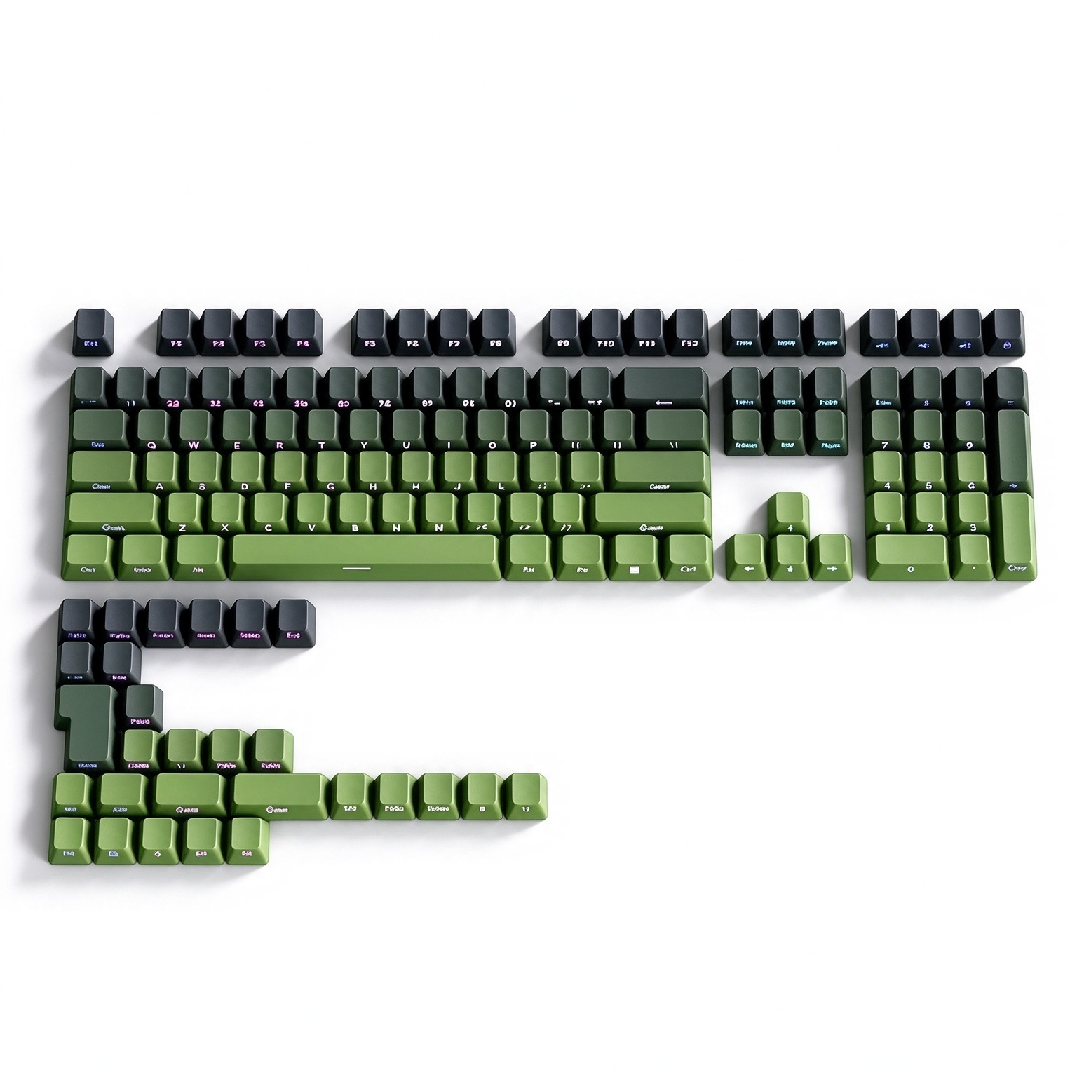 Кейкапы PBT, боковая гравировка, набор 130+ клавиш для механической клавиатуры