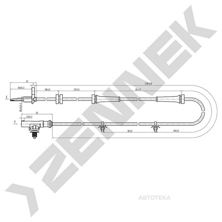 Датчик ABS ZENNEK DAS0259
